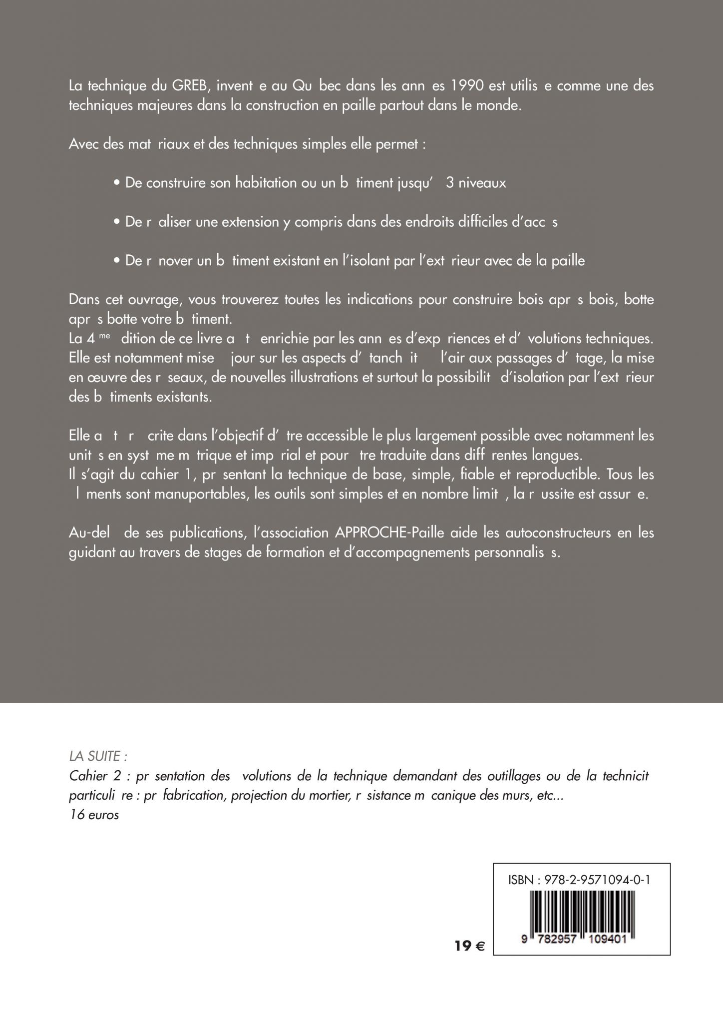 Construire en paille avec la technique du GREB - Le mode d'emploi